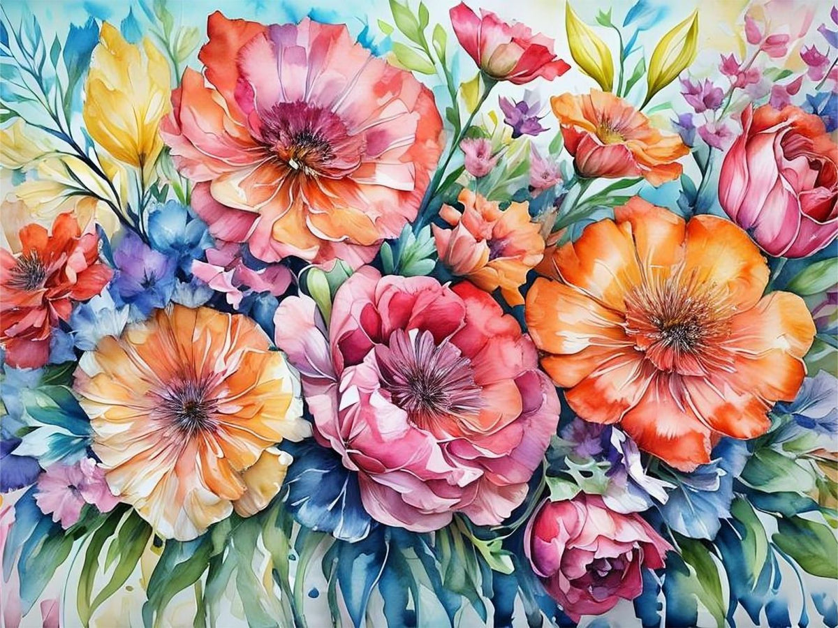 Flower 5d Diy Diamond Painting Kits UK Handwork Hobby FL2125 ...