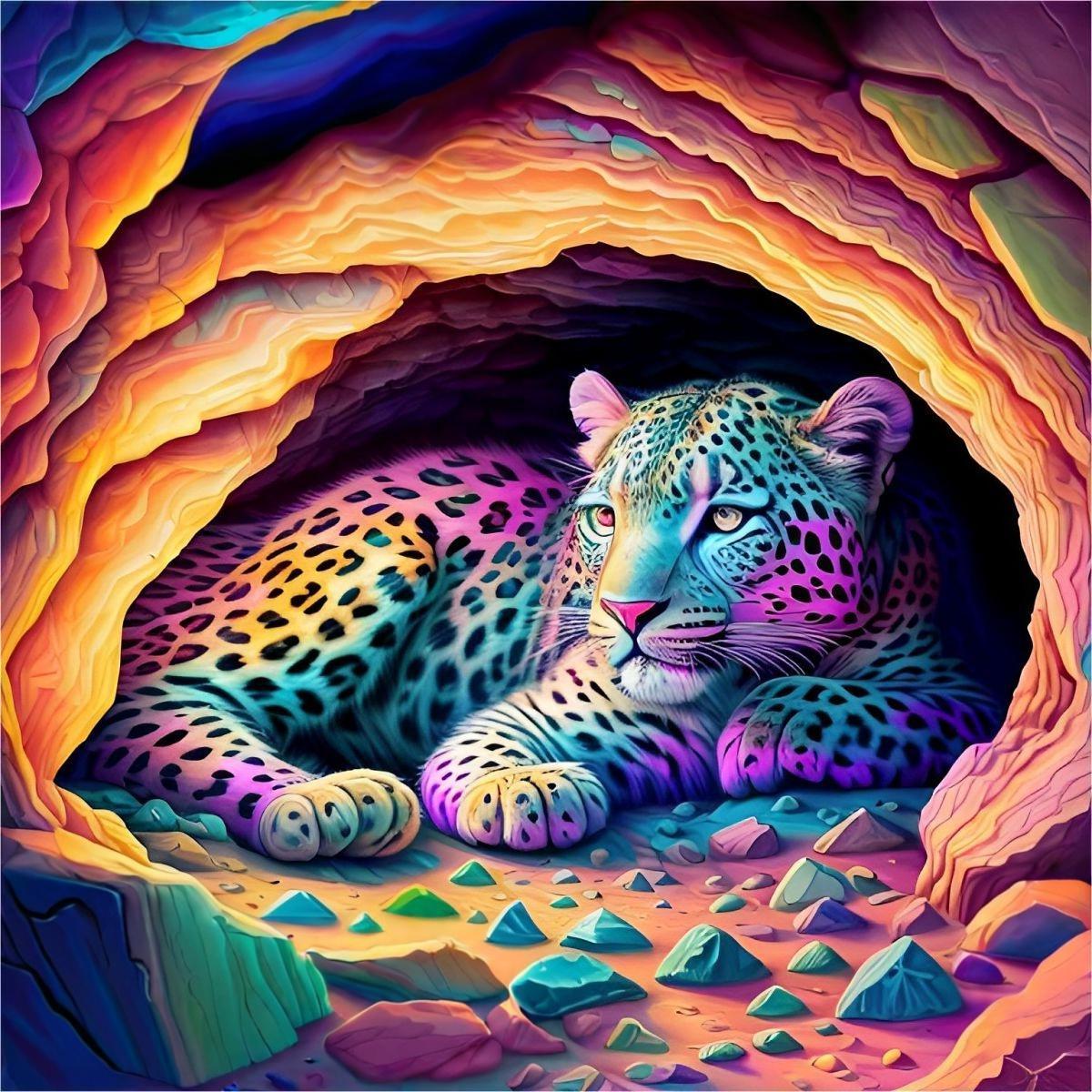 Leopard 5d Diy Diamond Painting Kits UK Handwork Hobby FL3317 ...