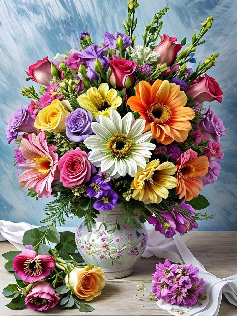 Flower 5d Diy Diamond Painting Kits UK Handwork Hobby FL2131 ...