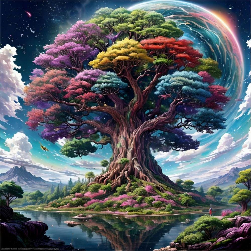 Tree 5d Diy Diamond Painting Kits UK Handwork Hobby FL4310 ...