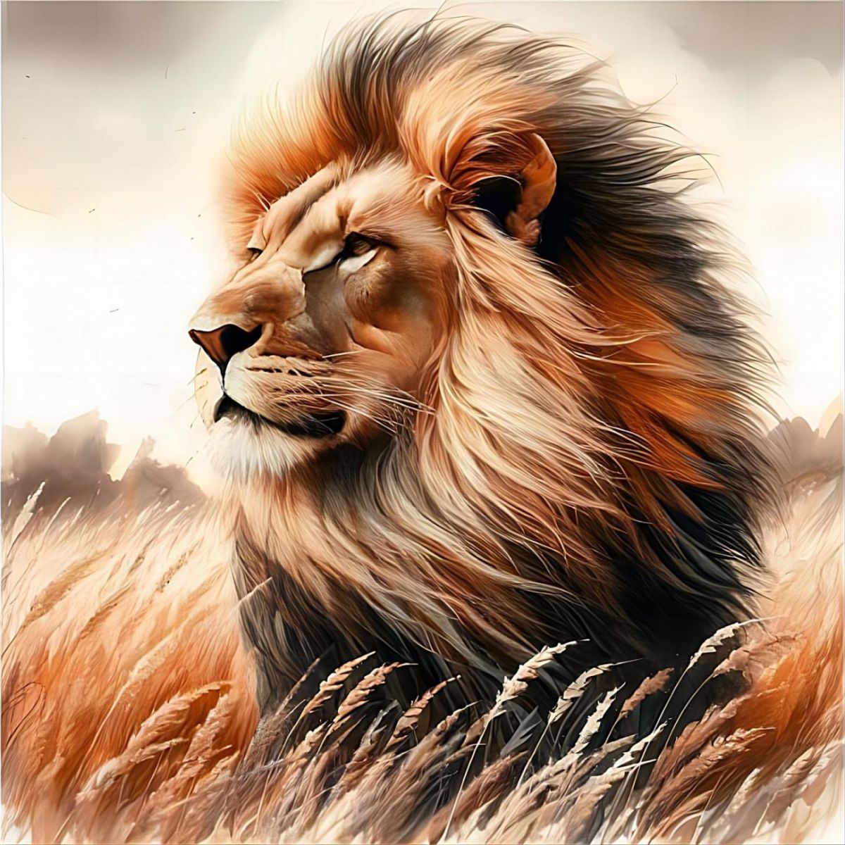 Lion 5d Diy Diamond Painting Kits UK Handwork Hobby FL8210 ...