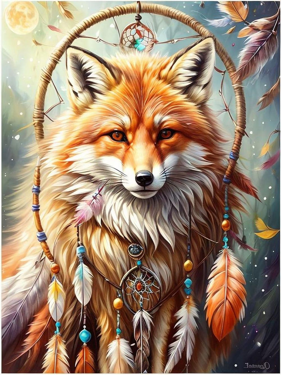 Dream Catcher Fox 5d Diy Diamond Painting Kits UK Handwork Hobby FL233 ...