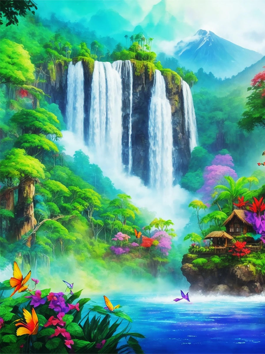 Waterfall 5d Diy Diamond Painting Kits UK Handwork Hobby FL6201 ...